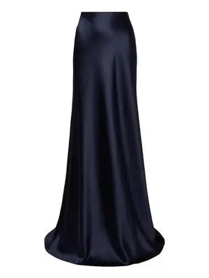 Ralph Lauren Satin Maxi Skirt - Blue