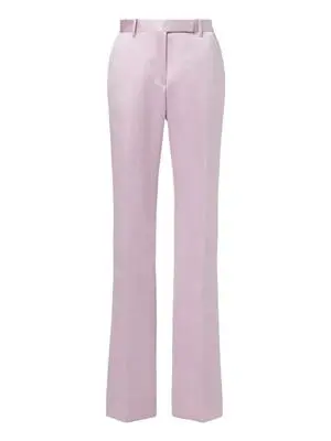 TOM FORD Cotton And Silk Duchesse Straight Pants - Pink