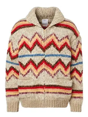 Visvim Wool And Cashmere Jacquard Cardigan - Multicoloured