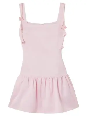 SELF-PORTRAIT Embellished Taffeta Mini Dress - Pink