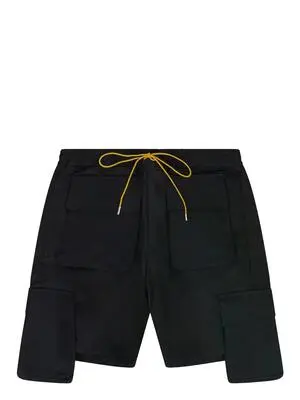 Rhude Cargo Drawstring Shorts - Black