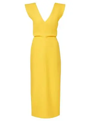 Proenza Schouler Mariam Scuba Midi Dress - Yellow