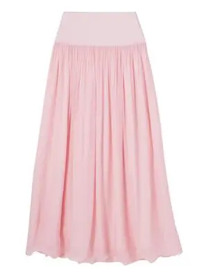 Posse Solene Pleated Maxi Skirt - Pink