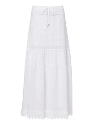 Melissa Odabash Alessia Cotton Maxi Skirt - White