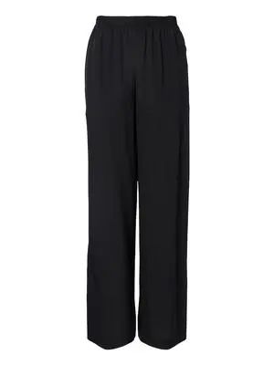 JOSEPH Hulin Silk Crêpe De Soie Wide-leg Pants - Black
