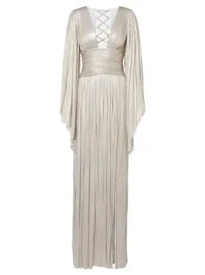 MARIA LUCIA HOHAN Draped Silk Gown - Silver