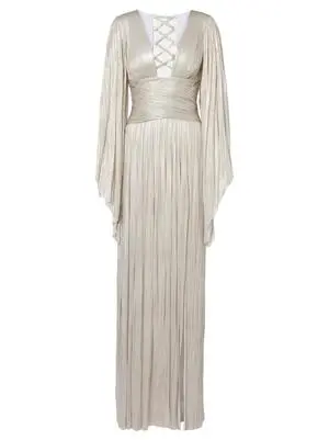 MARIA LUCIA HOHAN Draped Silk Gown - Silver