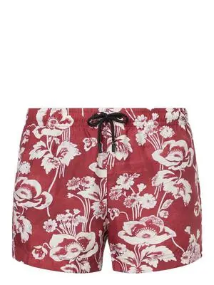 Commas Printed Swim Trunks - Red