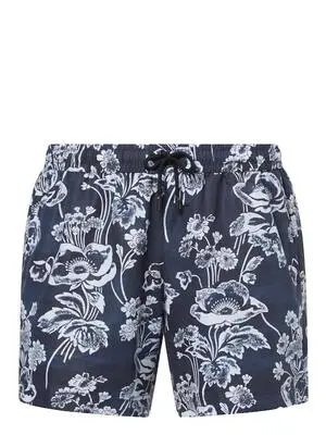Commas Printed Swim Trunks - Blue