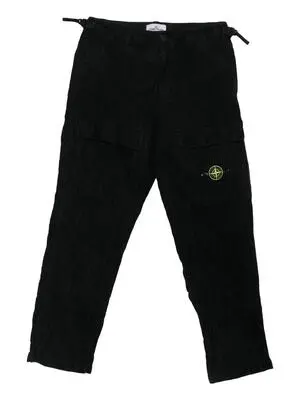 Stone Island Logo-Patch Cargo Pants Black