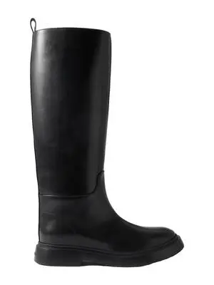 Proenza Schouler Bank Leather Knee Boots - Black