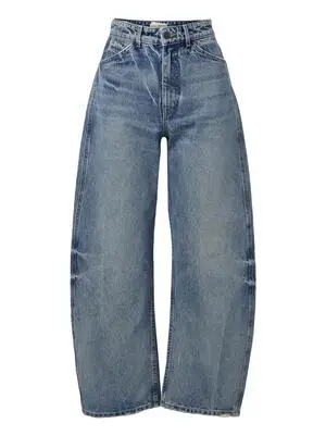 NILI LOTAN Otis Mid-rise Barrel-leg Jeans - Blue