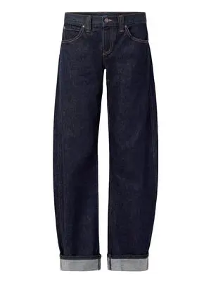 Khaite Karo Mid-rise Barrel-leg Jeans - Blue