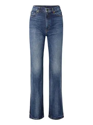 Khaite Danielle Stretch High-waist Straight-leg Jeans - Blue