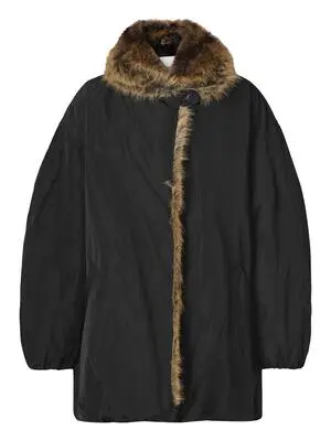 Isabel Marant Plush-trimmed Padded Shell Jacket - Black