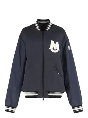 Moncler Padded Reversible Bomber Jacket Blue