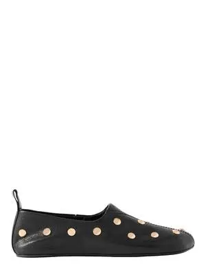 Chloé Rita Embellished Leather Ballet Flats - Black