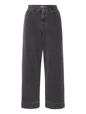 Chloé Frayed High-rise Straight-leg Jeans - Blue