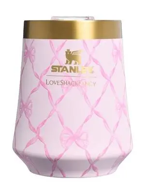 STANLEY 1913 X Loveshackfancy Holiday Reserve Wine 11oz Tumbler - Baby Bow Pink Peppermint