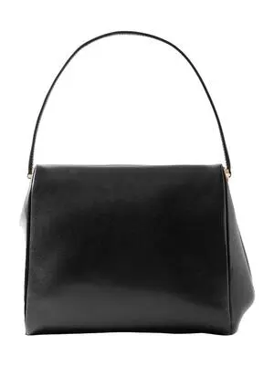 Calvin Klein Tina Leather Shoulder Bag - Black