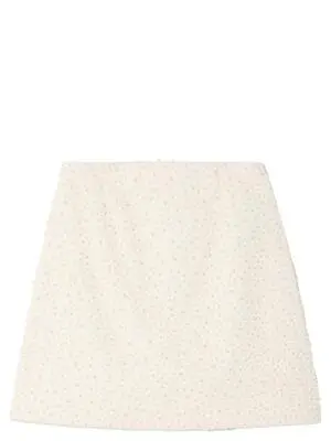 Carolina Herrera Faux Pearl-embellished Mini Skirt - White