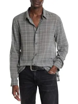 JOHN VARVATOS Plaid Button-up Overshirt