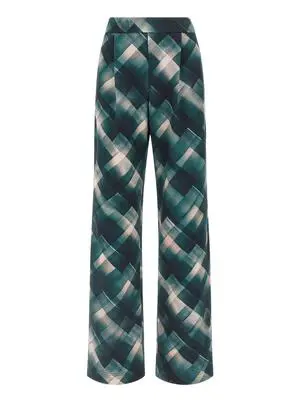 Dries Van Noten Printed Wide-leg Pants - Green