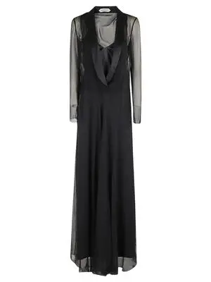 Alberta Ferretti Long Sleeve Dress - Black