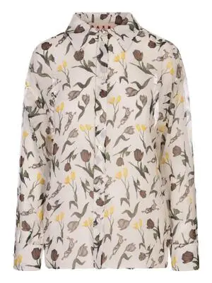 Marni Floral Print Shirt - White