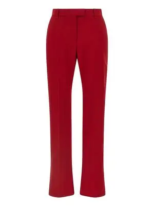 Alexander McQueen Straight Leg Trousers - Red