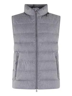 SAVE THE DUCK Quilted Suit Vest Grey