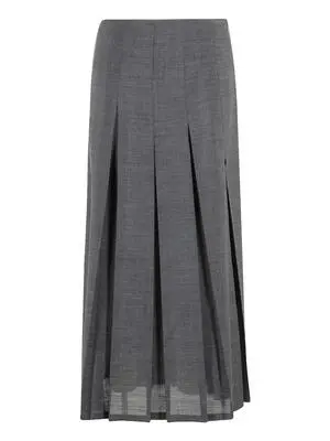 ALYSI Pleated Skirt - Charcoal
