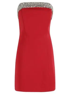 Amen Strapless Mini Dress - Red