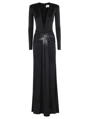THE NEW ARRIVALS Embellished Maxi Dress - Black