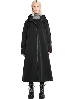 Stutterheim Mosebacke Long Matte Winter Coat Black