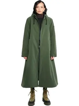 Stutterheim Mosebacke Long Matte Winter Coat Green