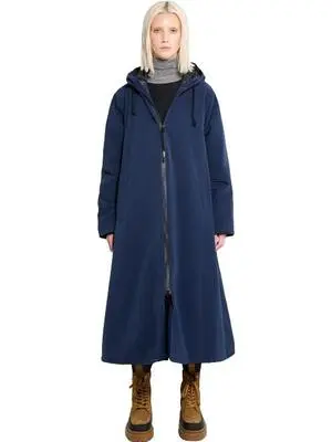 Stutterheim Mosebacke Long Matte Winter Coat - Navy