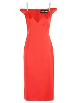 David Koma Midi Dress - Red