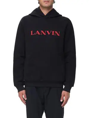 LANVIN Lanvin Embroidered Logo Hoodie Black