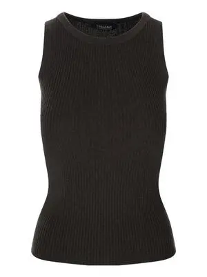 Max Mara Ribbed Top - Black