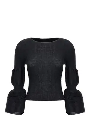 Issey Miyake Ribbed Sweater - Black