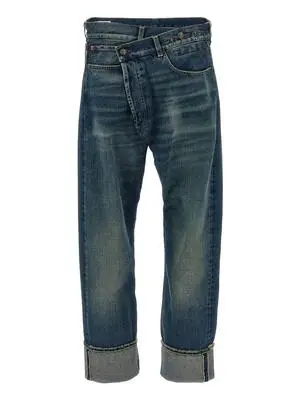R13 Straight Leg Jeans - Blue