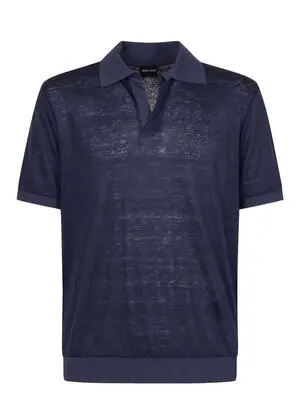Giorgio Armani Polo Shirt Men Blue