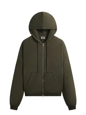 Kith Lofty Fleece Cropped Braxton Hoodie - Green