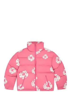 DENIM TEARS Cotton Wreath Puffer Jacket - Pink