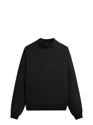 Kith Garment Dyed Fleece Mockneck Sweatshirt - Black