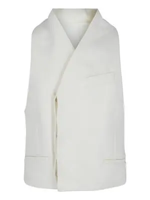 SALVATORE FERRAGAMO Sleeveless Surplice Vest