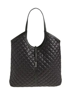 Mz Wallace Large Astor Quilted Nylon Tote - Black