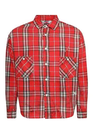 SAINT MXXXXXX Flannel Shirt - Red