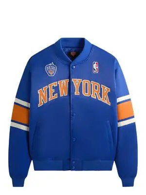 Kith New York Knicks Satin Bomber Jacket - Blue